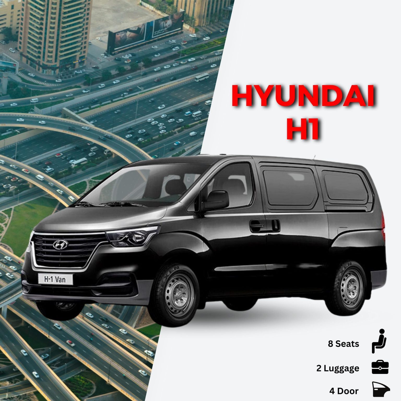 7-seater Hyundai H1 Rental – Bus rental